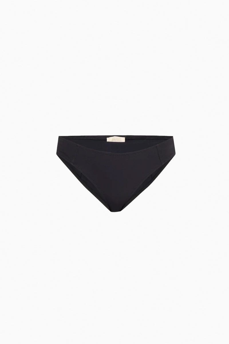 Lea Bikini Bottom - Noir Black Mid Rise Bikini Bottom - Ulla Johnson