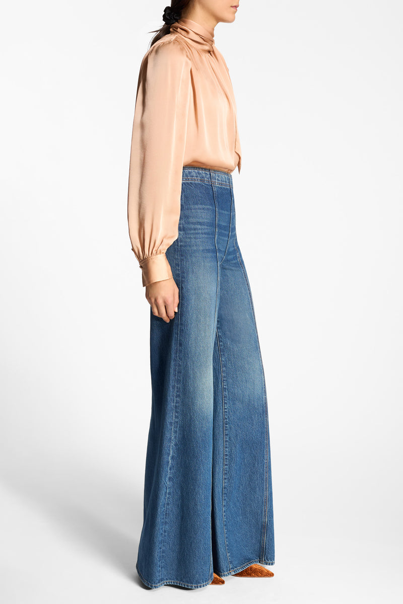 The Bianca Jean - Danube High Rise Wide Leg Flare Jean - Ulla Johnson