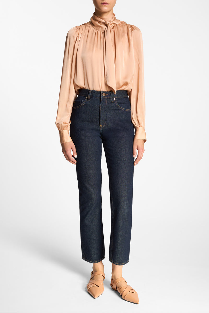 The Agnes Cropped Jean - Tigris High Rise Slim Leg Jean - Ulla Johnson