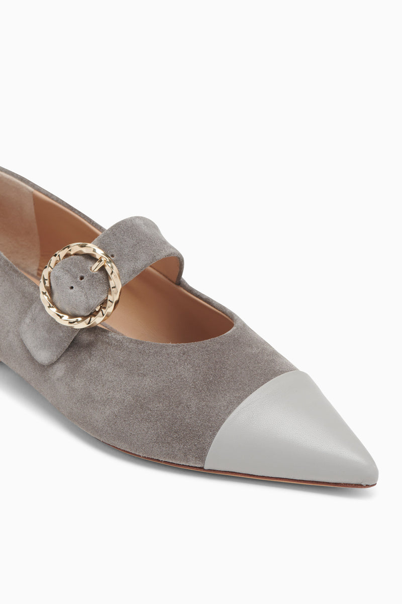 Kiki Flat - Dove Gray Suede Flat - Ulla Johnson