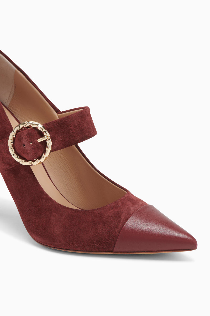 Kiki Heel - Cordovan Red Suede Pump - Ulla Johnson