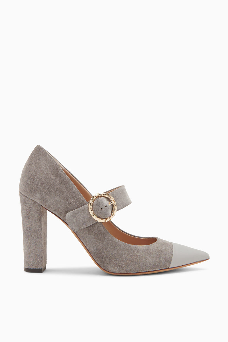 Kiki Heel - Dove Gray Suede Pump - Ulla Johnson