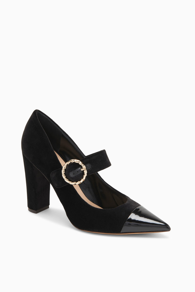 Kiki Heel - Noir Black Velvet Pump - Ulla Johnson
