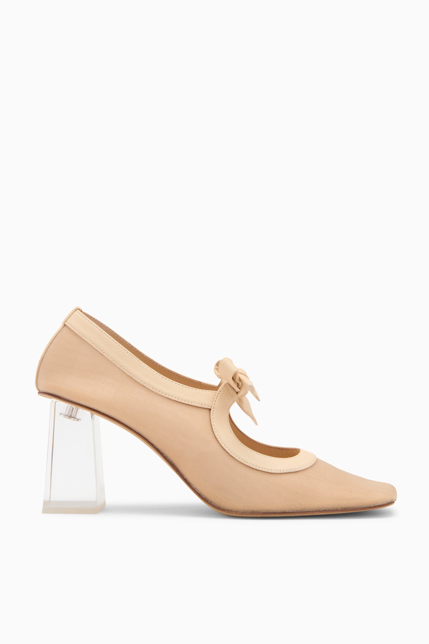 Cecily Heel - Sand Beige Transparent Lucite Heel - Ulla Johnson