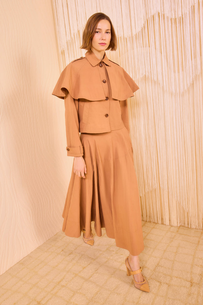 River Cape Layer Jacket - Mesa Pink Water-Repellent Layered Trench ...