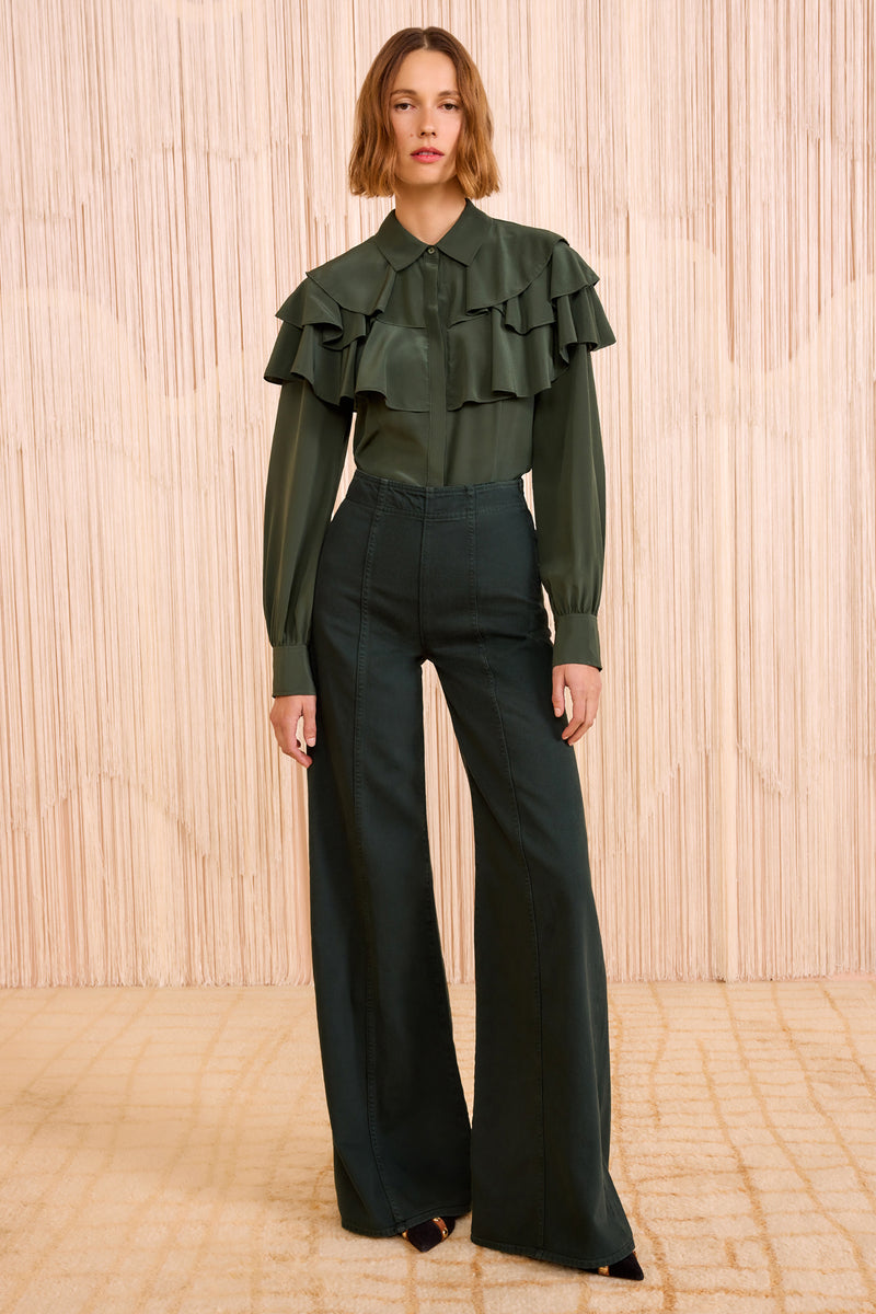 The Bianca Jean - Hunter High Rise Wide Leg Flare Jean - Ulla Johnson