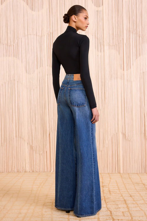 The Bianca Jean - Nile High Rise Wide Leg Flare Jean - Ulla Johnson