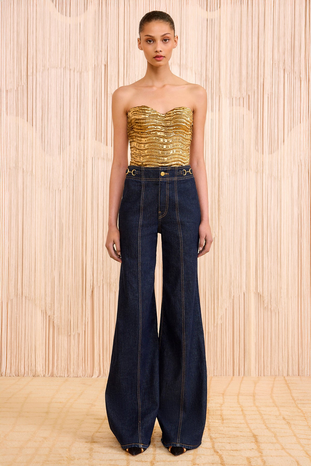 The Delphine Jean - Tigris High Rise Kick Flare Jean - Ulla Johnson