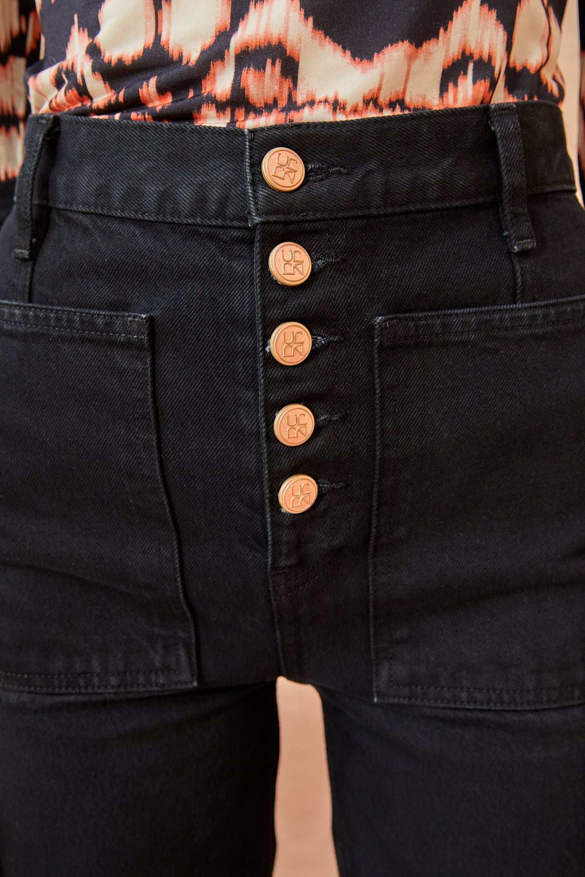 The Lou Jean - Noir High Rise Kick Flare Jean - Ulla Johnson