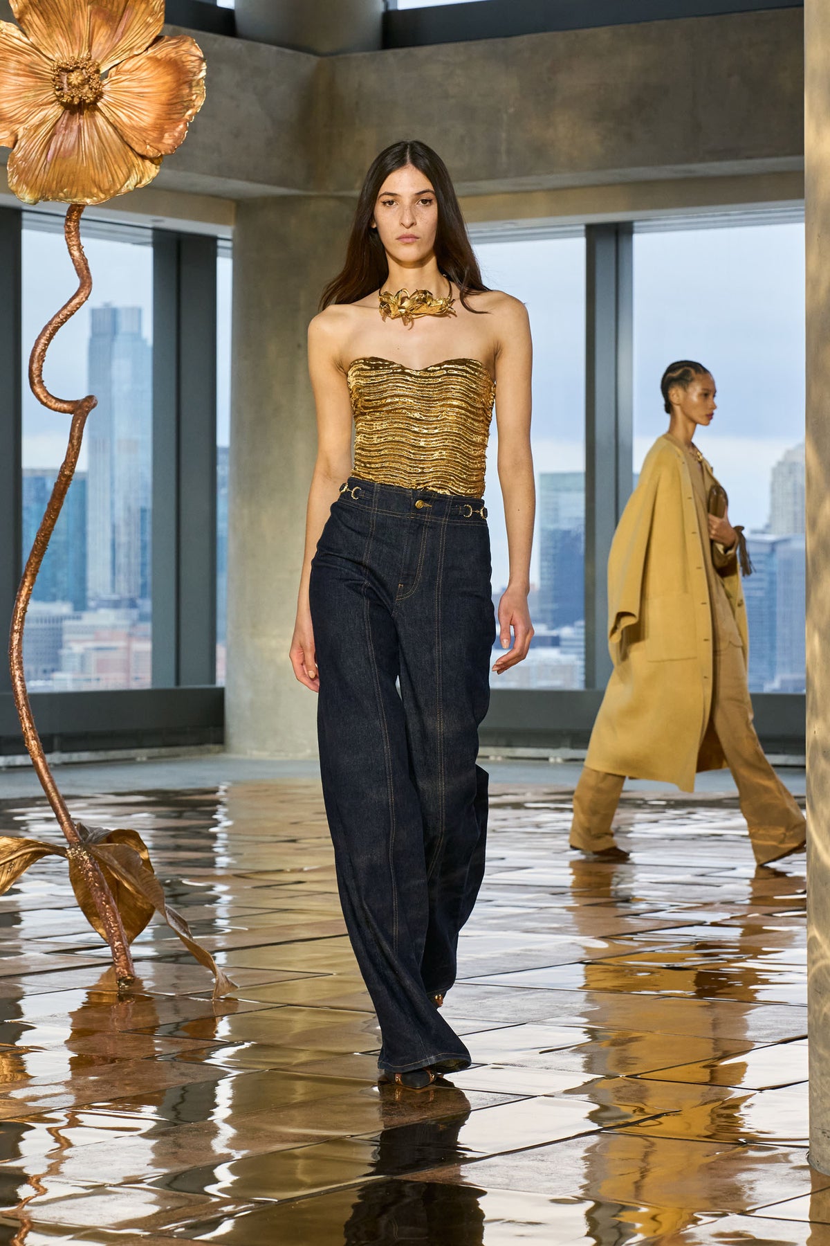 The Delphine Jean - Tigris Indigo Flared Leg Jeans - Ulla Johnson