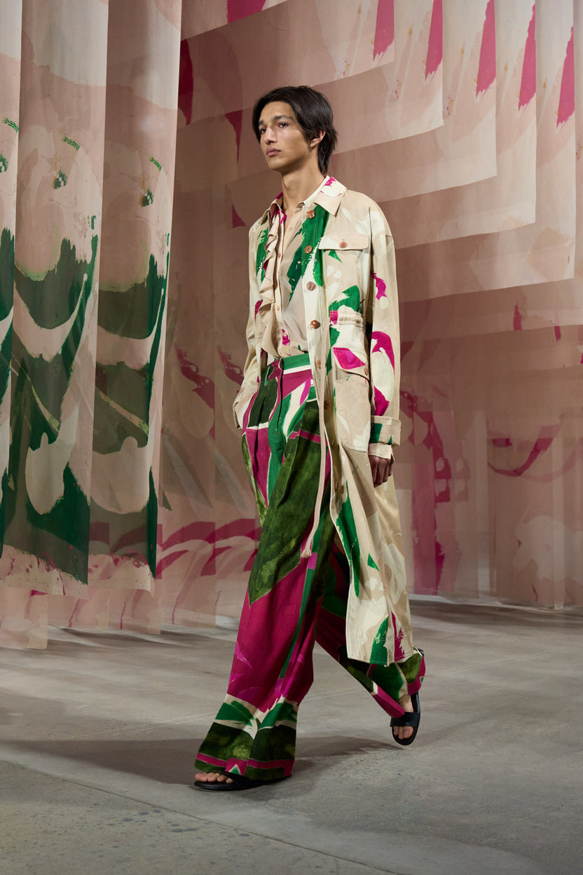 Study Blouse - Comet Printed Button Down Silk Blouse - Ulla Johnson