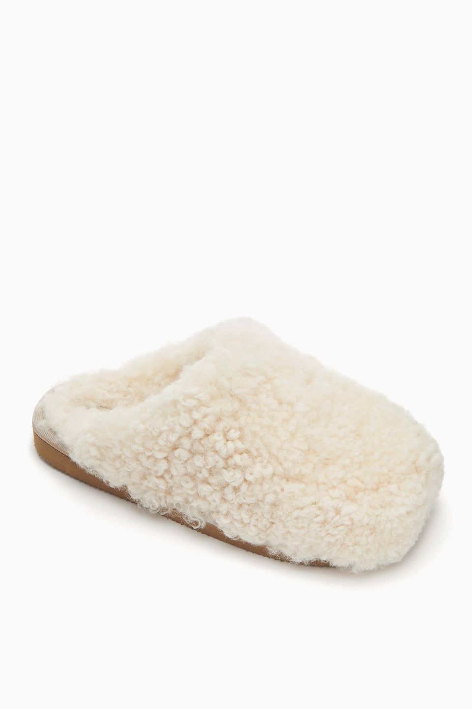 Jenny Slipper - Creme White Shearling Slipper - Ulla Johnson